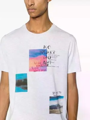 Zadig&Voltaire Graphic-print Mélange-effect T-shirt
