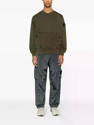Stone Island Cargo Trousers With Compass Badge - Grey