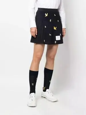Thom Browne Embroidered A-line Skirt