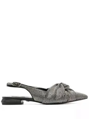 Roberto Cavalli Embellished Slingback Ballerinas - Grey