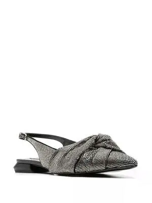 Roberto Cavalli Embellished Slingback Ballerinas - Grey