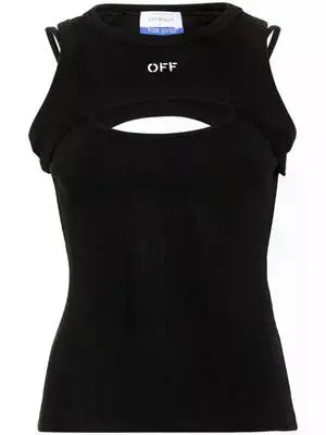 Off-White Logo-embroidered Tank Top