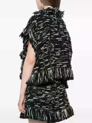 Sacai Fringed-edge Knitted Jacket