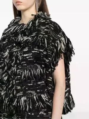 Sacai Fringed-edge Knitted Jacket