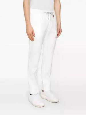 Eleventy Tapered Drawstring Trousers - White