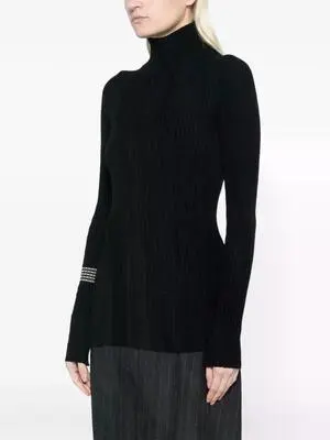 Y’s High-neck Ribbed Knit Top