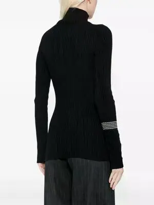 Y’s High-neck Ribbed Knit Top