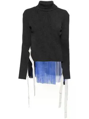 SHANSHAN RUAN Cut-out Shade Jumper - Grey
