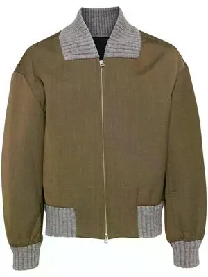 CROQUIS Zip-up Bomber Jacket - Green