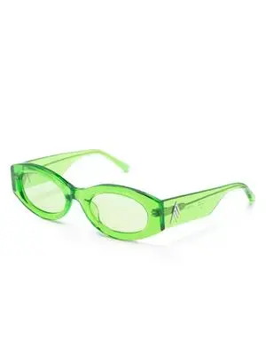 Linda Farrow Berta Oval Sunglasses - Green