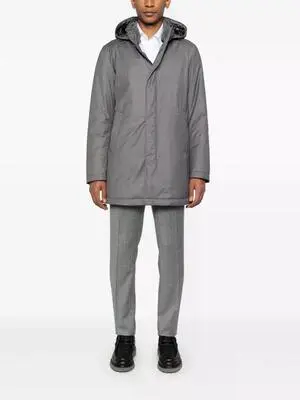 Herno Long Hooded Down-feather Filled Jacket