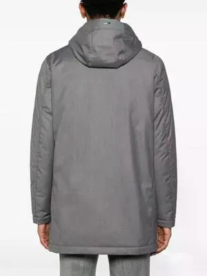 Herno Long Hooded Down-feather Filled Jacket