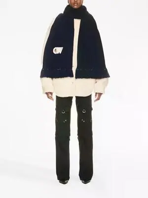 Off-White Ow-motif Wool Scarf