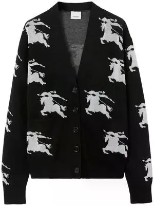 BURBERRY Burberry EKD Intarsia-Knit Cardigan