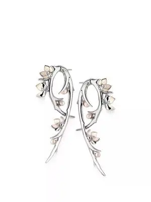 SHAUN LEANE Cherry Blossom Hook Earrings - Silver
