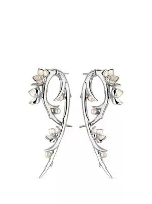 SHAUN LEANE Cherry Blossom Hook Earrings - Silver