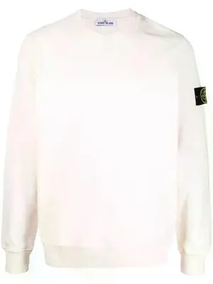 Stone Island Compass-patch Crew-neck Sweatshirt - Neutrals