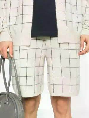 Frenckenberger Windowpane Check Knit Shorts