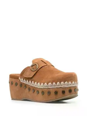 Mou High Heel Clogs With Stud Detailing