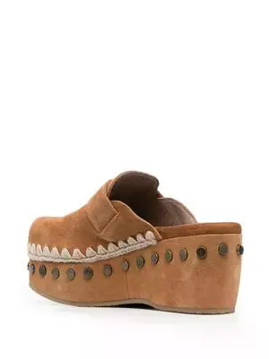 Mou High Heel Clogs With Stud Detailing