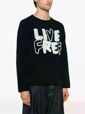 Comme Des Garçons X Fred Perry "live Free" Jumper