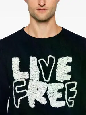 Comme Des Garçons X Fred Perry "live Free" Jumper