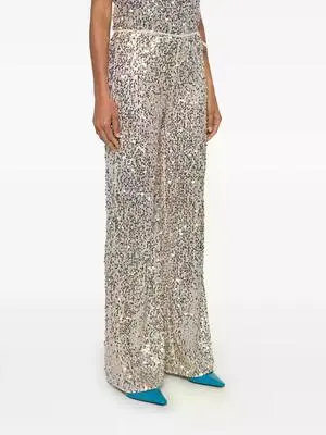 ROTATE BY BIRGER CHRISTENSEN Sequin Embellished Straight-leg Trousers