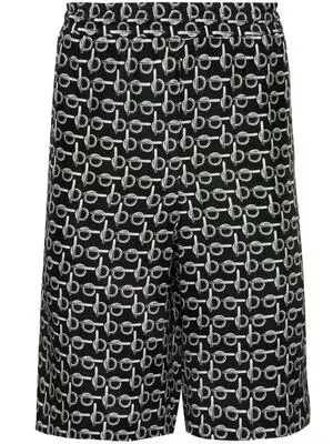 Burberry Silk "b" Pattern Elasticated Waistband Shorts