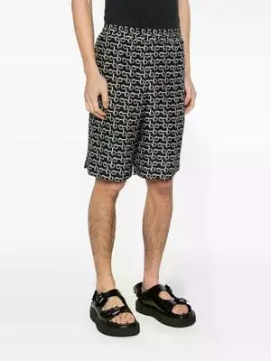 Burberry Silk "b" Pattern Elasticated Waistband Shorts