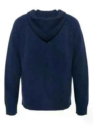 JAMES PERSE Recycled Cashmere Hooded Jacket - Blue