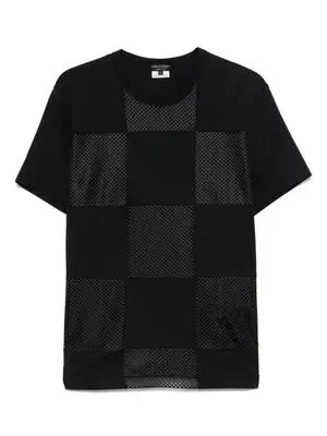 Comme Des Garçons Check-pattern T-shirt - Black
