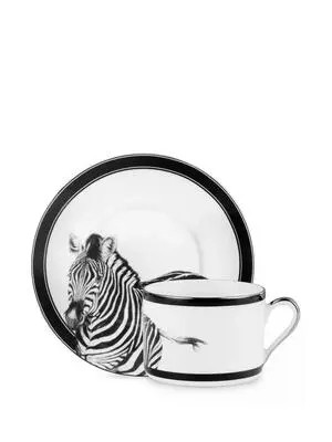 Dolce & Gabbana Zebra-print Porcelain Tea Set - White