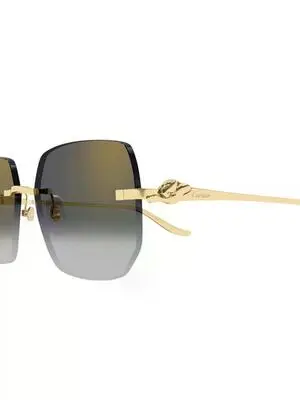 Cartier Panthère De Rimless Sunglasses