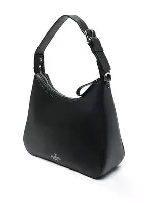 Valentino Garavani Vltn Leather Shoulder Bag - Black
