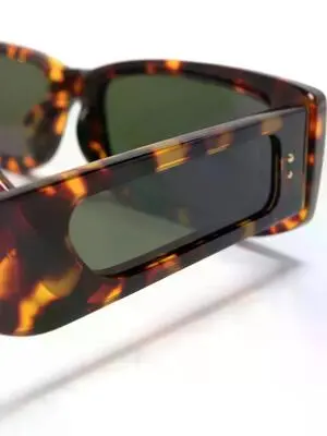 Linda Farrow Tortoiseshell-effect Rectangle Sunglasses