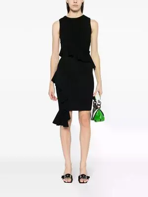 Moschino Knitted Ruffle Detail Top