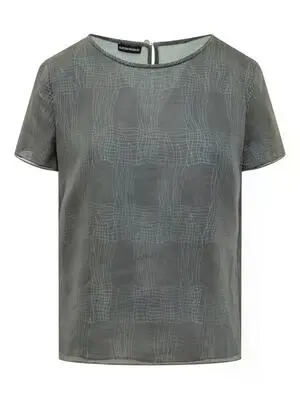 Emporio Armani Short Sleeve Semi-sheer Top