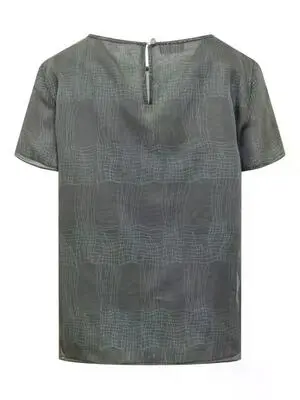 Emporio Armani Short Sleeve Semi-sheer Top
