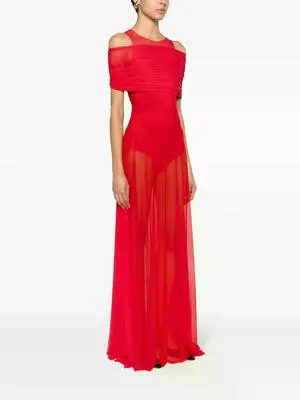 ATU BODY COUTURE Mesh Maxi Dress - Red