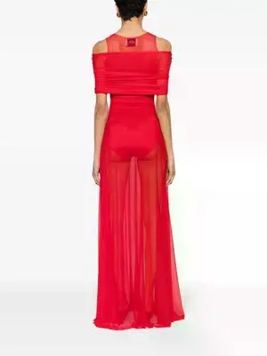 ATU BODY COUTURE Mesh Maxi Dress - Red