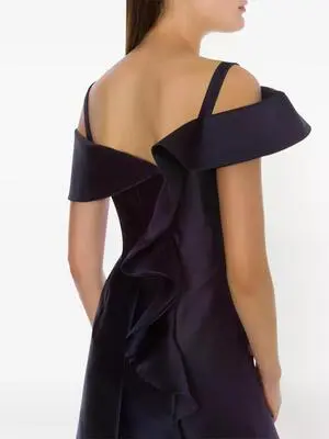 Alberta Ferretti Off-shoulder Flared Gown
