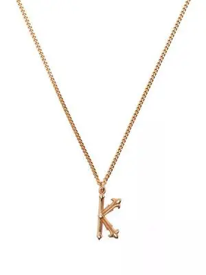 Emanuele Bicocchi K Letter Pendant Necklace - Gold