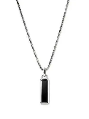 John Hardy Black Onyx Talisman Necklace - Silver