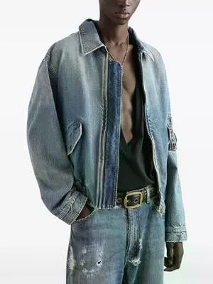 Dolce & Gabbana Logo-appliqué Denim Jacket