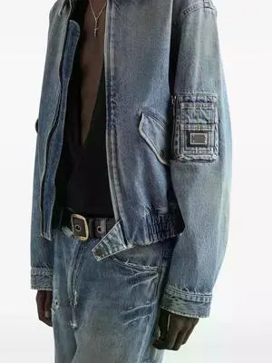 Dolce & Gabbana Logo-appliqué Denim Jacket