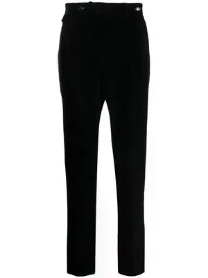 Tagliatore Corduroy Straight-leg Cotton Trousers - Black