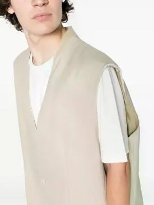 MAISON MARGIELA Sand Beige V-neck Waistcoat