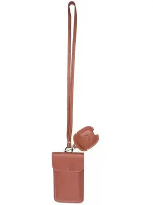 YVES SALOMON Leather Phone Case - Brown