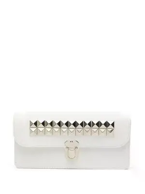 Comme Des Garçons Stud-embellished Leather Wallet - White