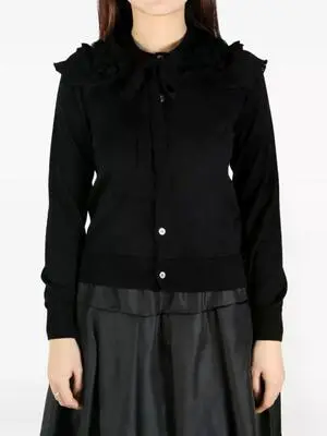 Comme Des Garçons Wool Cardigan - Black